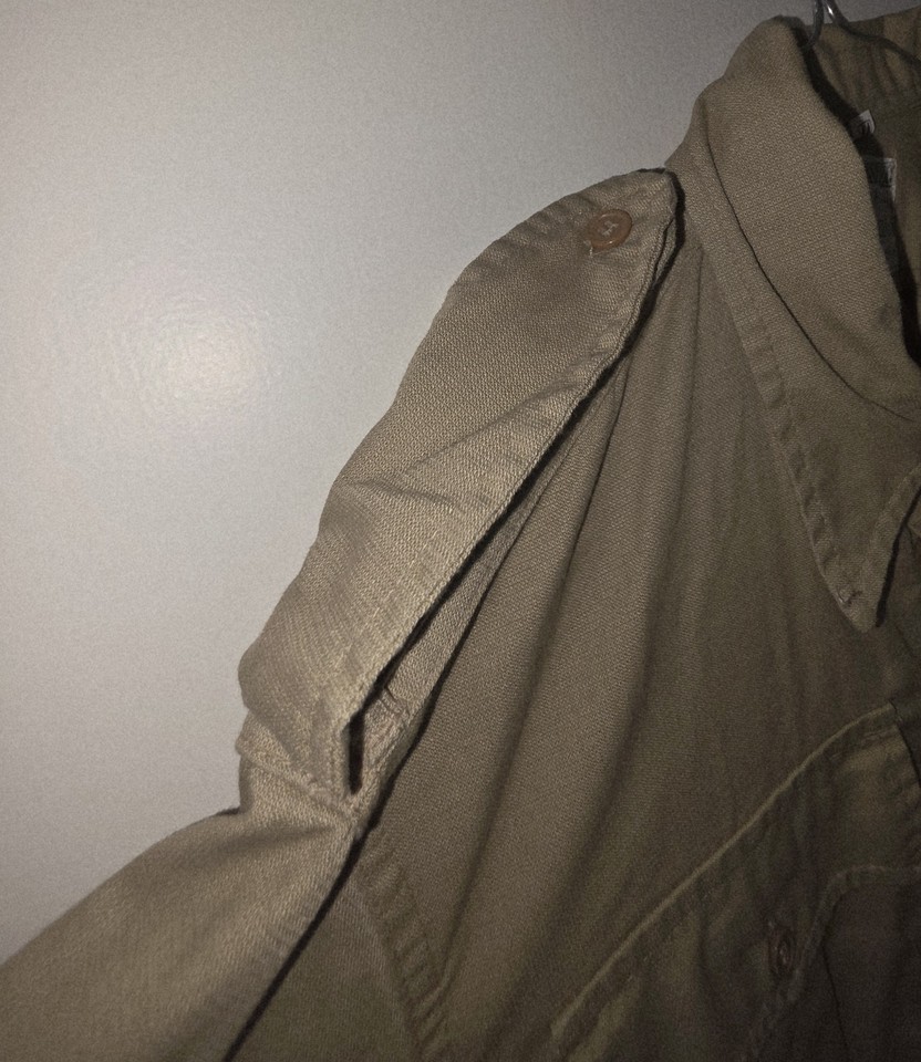 WW2 British Khaki Aertex Tropical Replica Desert Shirt Uniform Desert ...