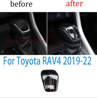 For Toyota RAV4 2019-22 Black Gold Wood Grain Gear Shift Knob Shifter ...