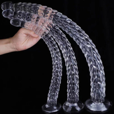 Dragon Scale Tentacle Dildo Long Deep Anal Plug Suction Cup Butt Plug ...