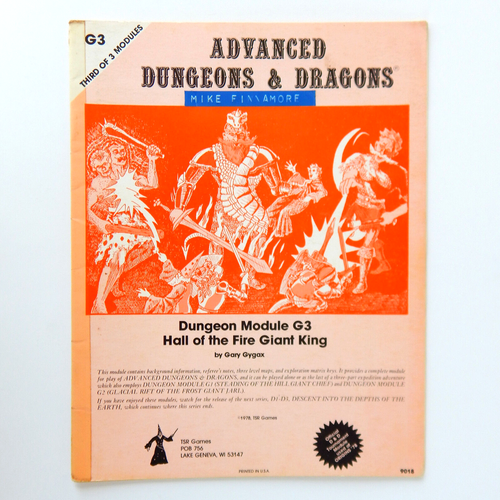 Advanced Dungeons & Dragons G3 Hall of the Fire Giant King TSR 9018 ...