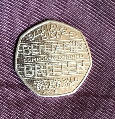 Rare Benjamin Britten Uk 50p Pence Coin | eBay UK