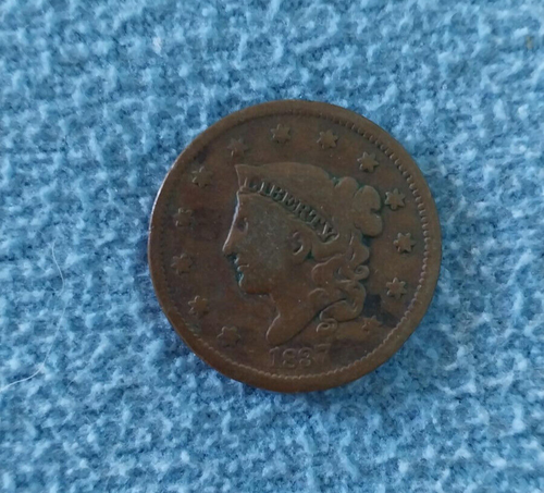 1837 Large One Cent Coronet Head 1 Cent 1c Piece Penny circulated | eBay