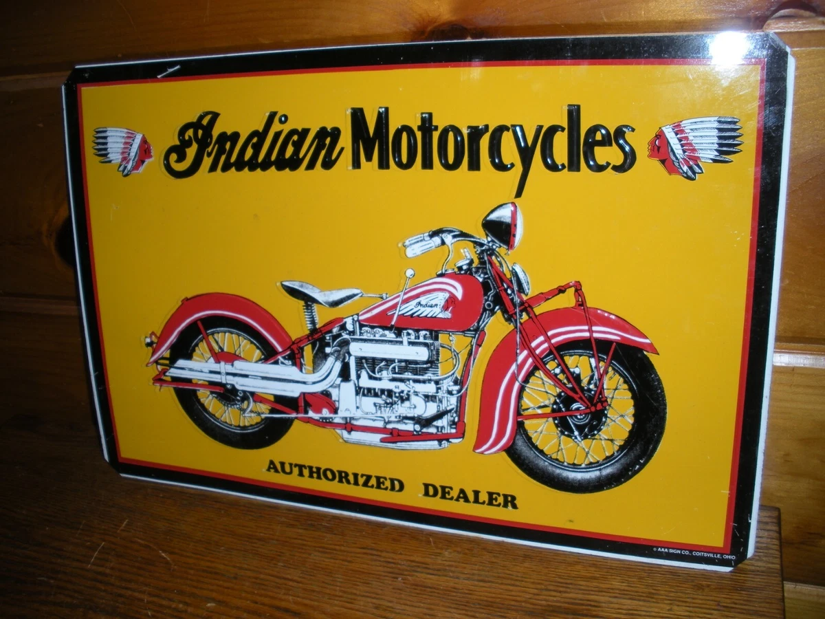 Vintage Indian Motorcycle Signs