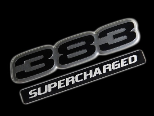 1 383 SUPERCHARGED ENGINE BIG BLOCK EMBLEM BLACK SILVER FOR CHRYSLER ...