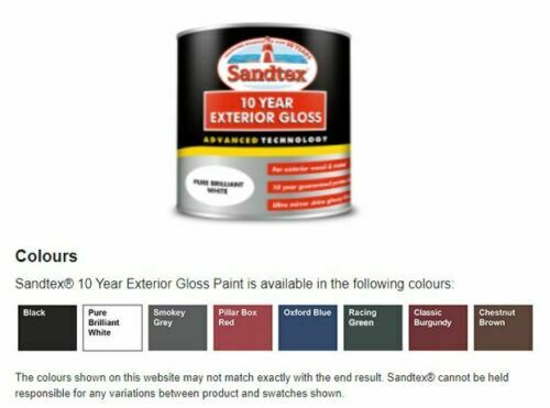 Sandtex Paint 750ML 10 Year Exterior Gloss - Wood & Metal - All Colours ...
