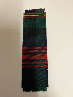MacLennan Logan Modern Clan Tartan bookmark 100% wool made in Stornoway ...