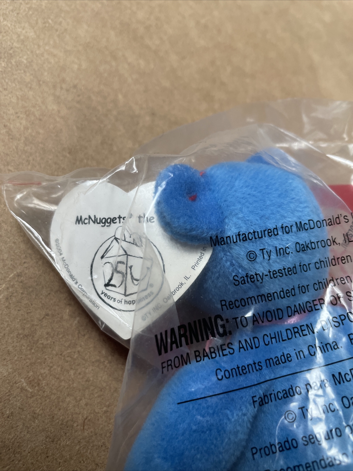 Ty Teenie Beanie Baby Happy Meal McNuggets The Bear 25th Anniversary ...