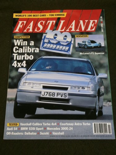 FAST LANE - McLAREN F1 SUPERCAR - JULY 1992 | eBay