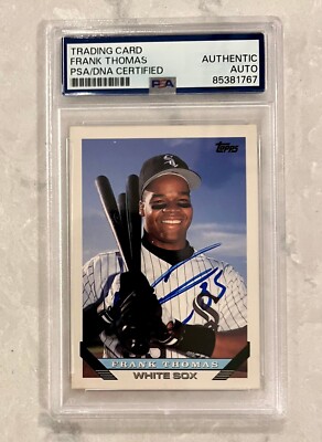 Frank Thomas AUTO IP Signed 1993 Topps #150 Chicago White Sox HOF PSA ...