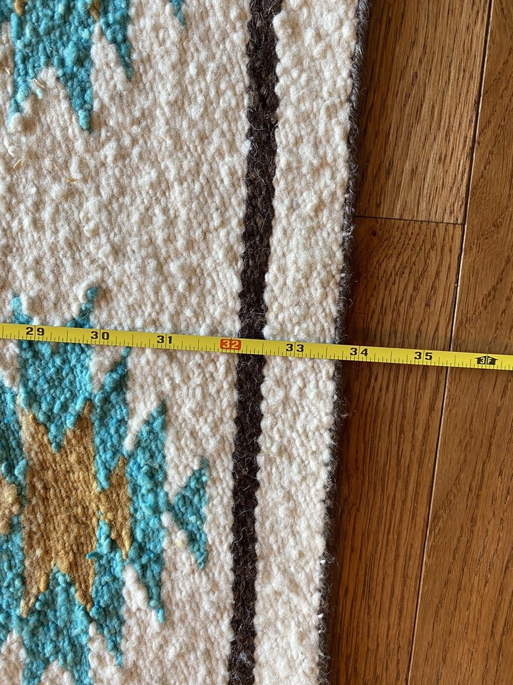 Vintage Gallup Navajo Native American Hand Carded Spun Throw 34x19 ...