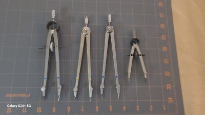 Vemco 4 Piece Drafting Compass & Dividers | eBay