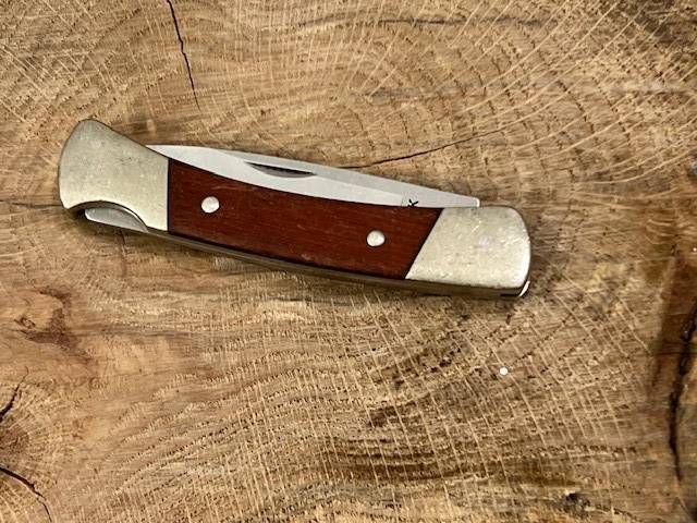 Buck USA 503 Prince Lockback SINGLE Blade WOOD Handle Folding Knife ...