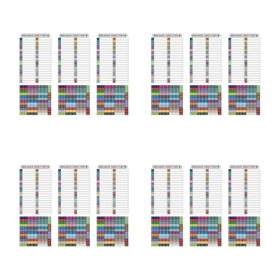 3 Sets Electrical Panel Identification Labels Load Center Stickers ...