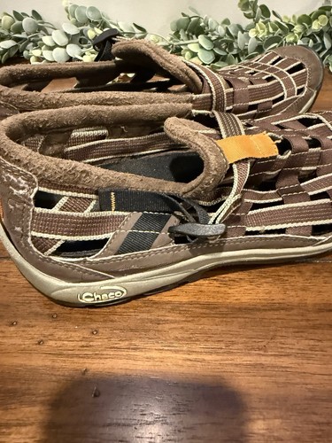 Chaco Mens US 10 Brown Woven Closed Toe Water Slip-On Sport Sandals | eBay