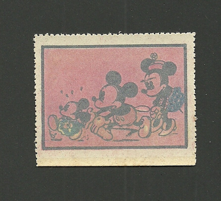 Walt Disney Mickey Mouse 1930s Slide n Soak Decal Stamp E Minnie Mouse ...