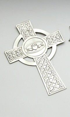 Mullingar Pewter Decorative Claddagh Wall Cross Lead Free Made in ...