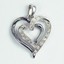Sterling Silver Double Open Heart Pendant With 13 Diamonds | eBay