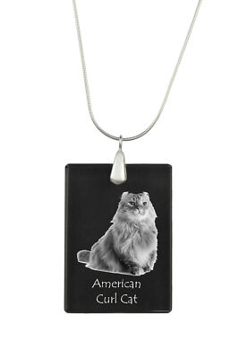 American Curl Cat - Crystal Pendant With Cat, Silver Necklace With ...