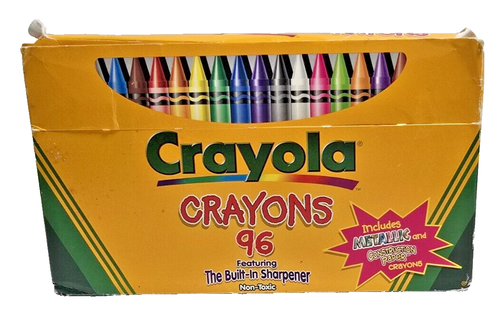 Vintage 1999 Crayola Crayons 96 Built-In Sharpener Unused NEW OLD STOCK ...