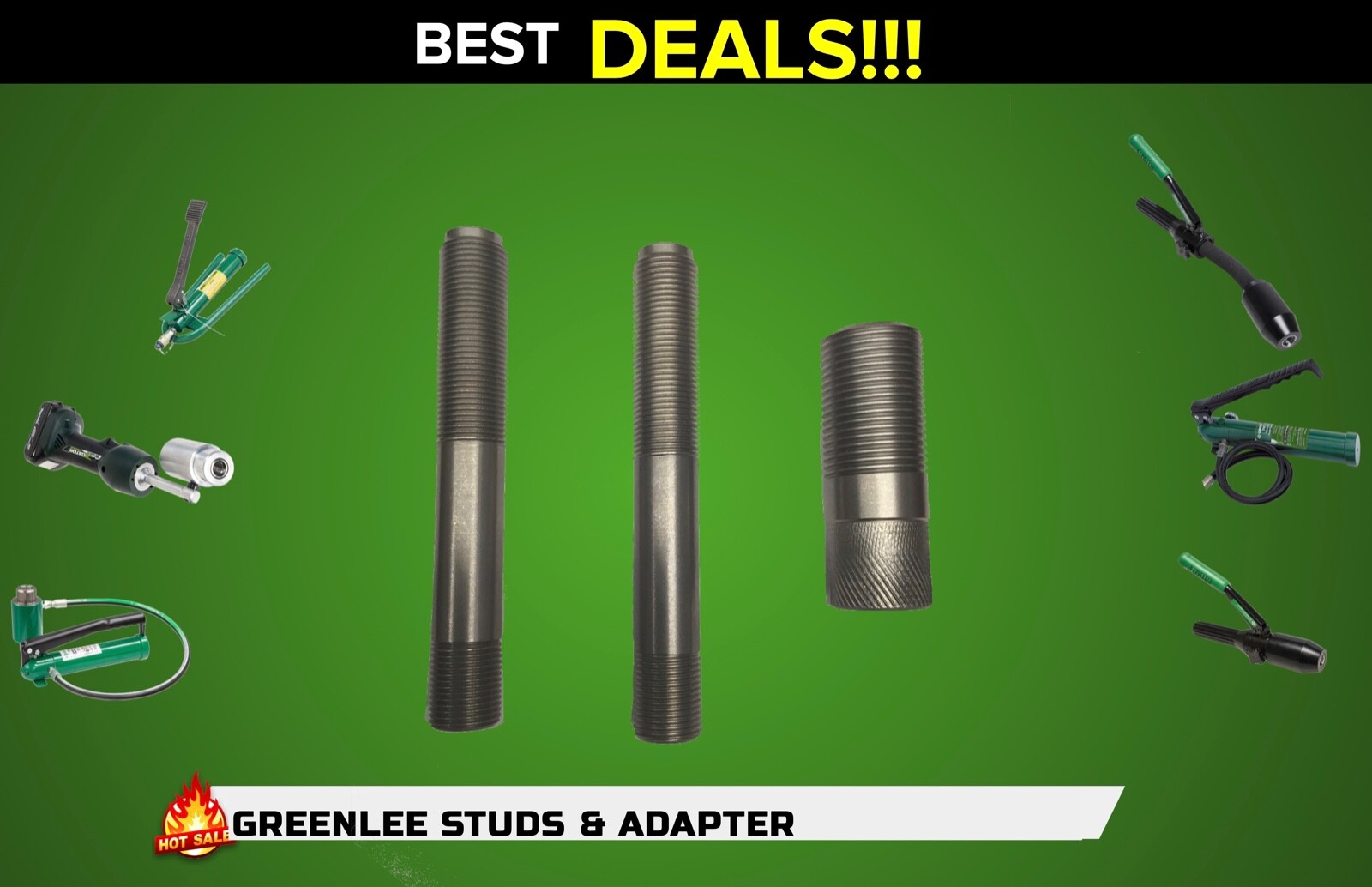 GREENLEE DRAW STUDS & ADAPTER,NEW FITS ON ALL 7310 ,7306 MODELS ,FAST ...