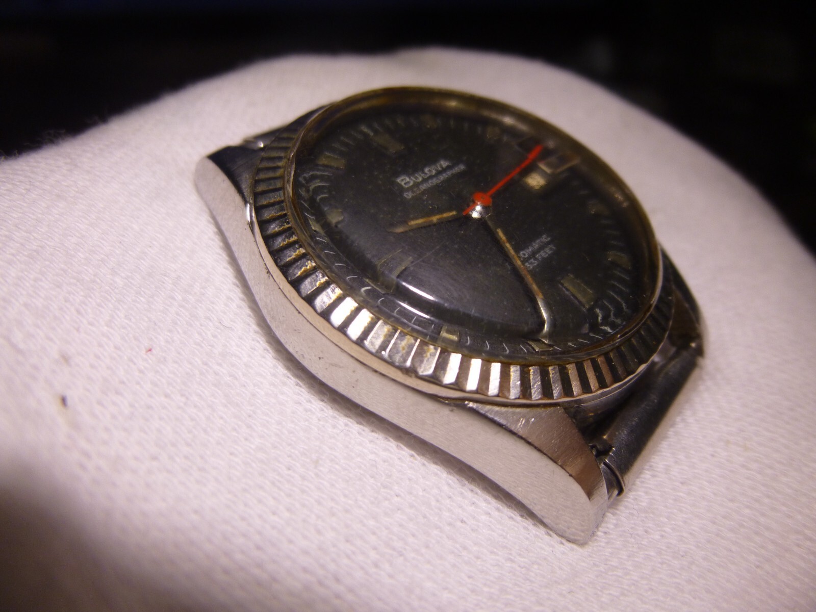 Bulova Oceanographer Automatic 333 Feet 10k Gold Bezel Ring Men's watch ...