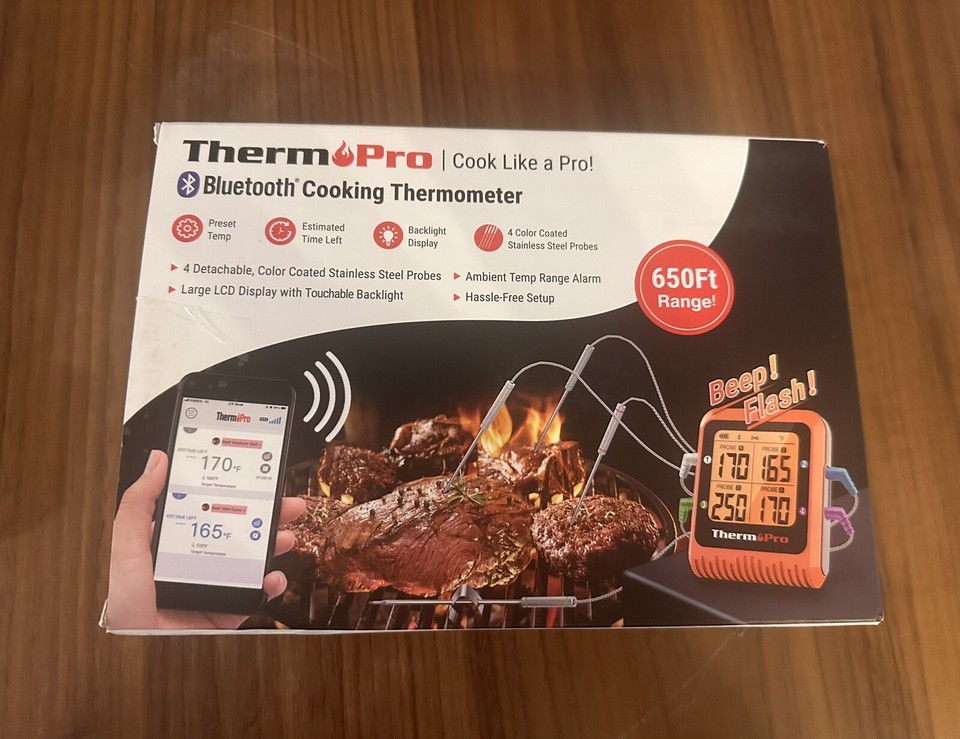 ThermoPro TP930 500FT Wireless Meat Thermometer, Bluetooth Meat Thermometer | eBay