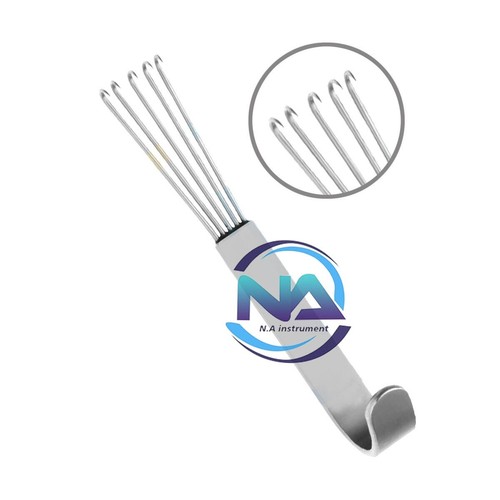 Anderson Bear Claw Retractor 5 Sharp Prongs Facelift Hook Instrument ...