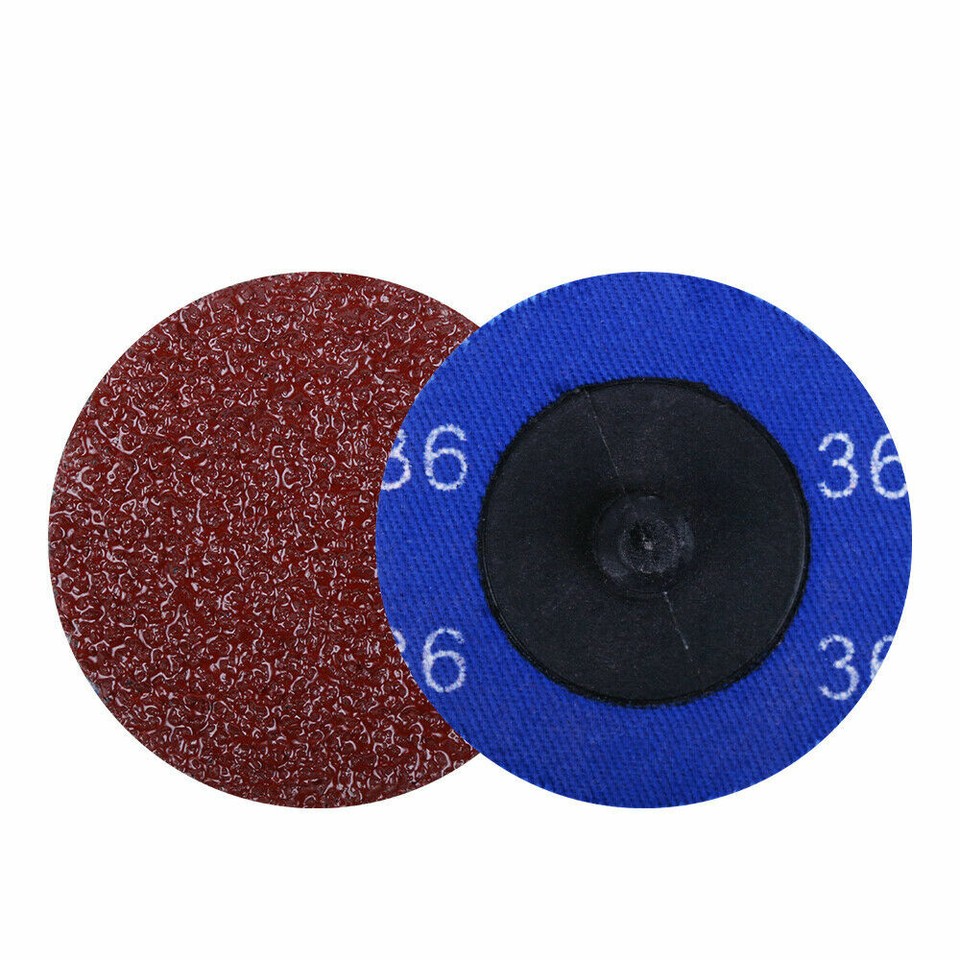 50Pcs 2in Grinder Sanding Disc 36-240Grit Oxide Roll Lock Die Grinding ...