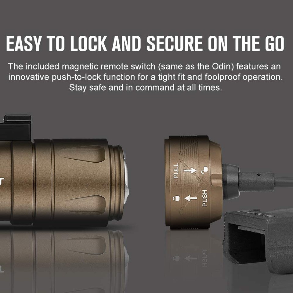 OLIGHT Odin Mini Tactical Flashlight 1250 Lumens MLOK Rail Mounted ...