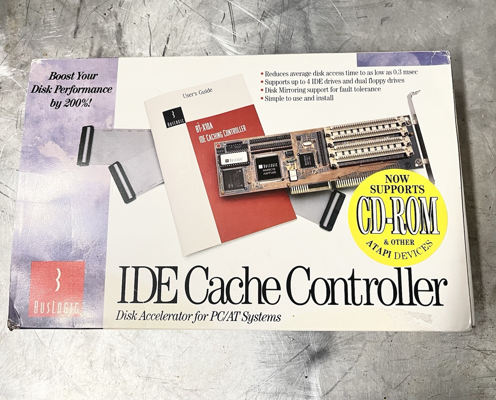 NOS 1993 BusLogic ISA IDE Cache Controller Disk Accelerator for VL-BUS ...