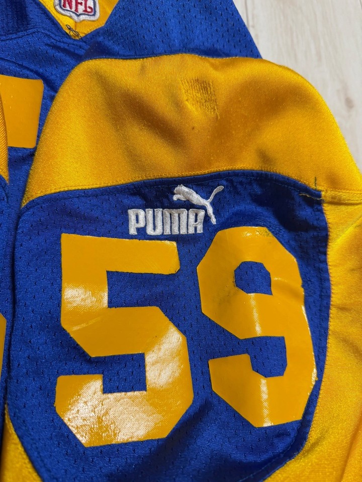 London Fletcher NFL 1999 St. Louis Rams Puma Authentic Game Worn Jersey ...