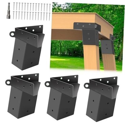 Deer Stand Brackets 4"x 4", Elevator Brackets 4Pcs, Deer Blind Black 1 ...