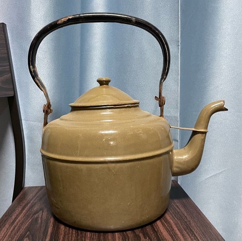 WWII Imperial Japanese Army Enamel Teapot Field Kettle Star Marked ...