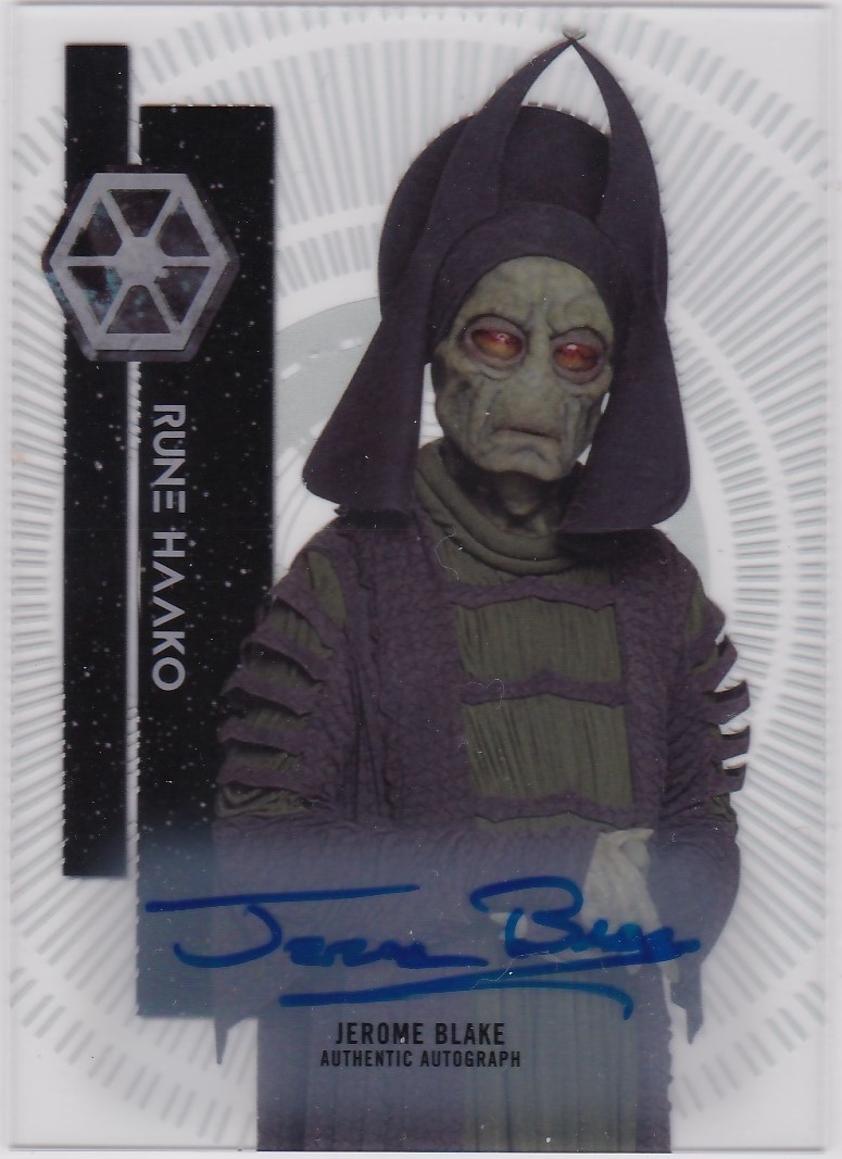 STAR WARS 2015 TOPPS HIGH TEK 81 JEROME BLAKE AS RUNE HAAKO AUTOGRAPH ...