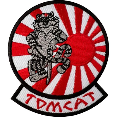 Tomcat Japan Rising Sun Flag Patch Iron Sew On Clothes US Navy ...