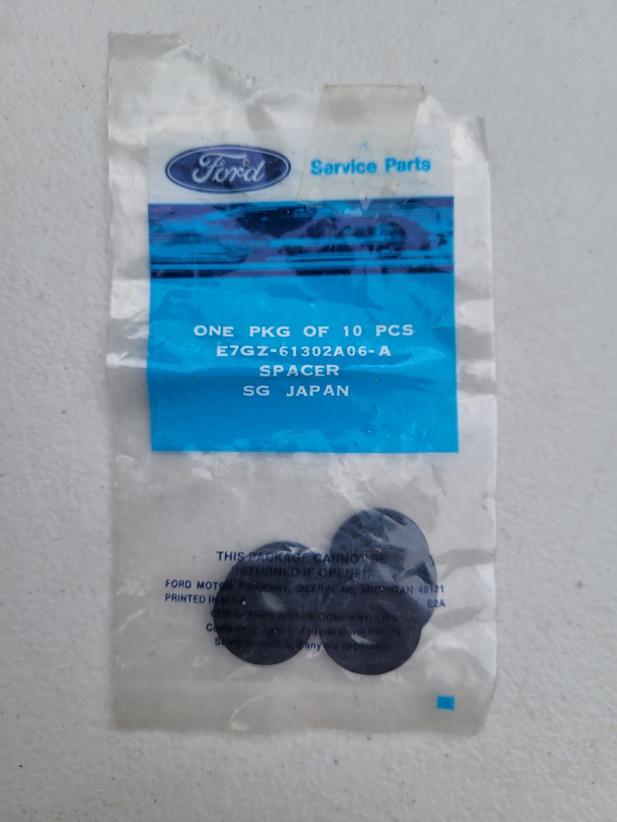 NEW SET OF 10 OEM PCS FORD 1987/1989 MERCURY TRACER SPACER QUARTER ...