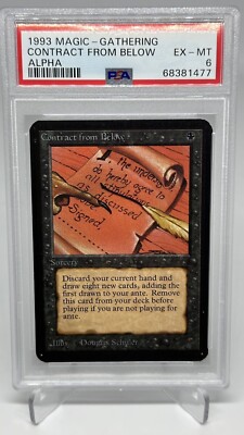Contract from Below - Alpha - PSA GRADED EX-MINT Magic: The Gathering ...