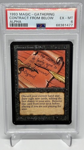 Contract from Below - Alpha - PSA GRADED EX-MINT Magic: The Gathering ...