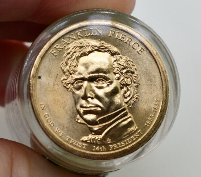 Franklin Pierce Presidential Dollar Roll ~ BU 12 COINS~ Danbury Mint ...