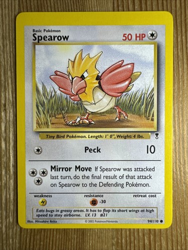 Pokémon TCG Spearow Legendary Collection 94/110 LP Alignment Dot ERROR ...