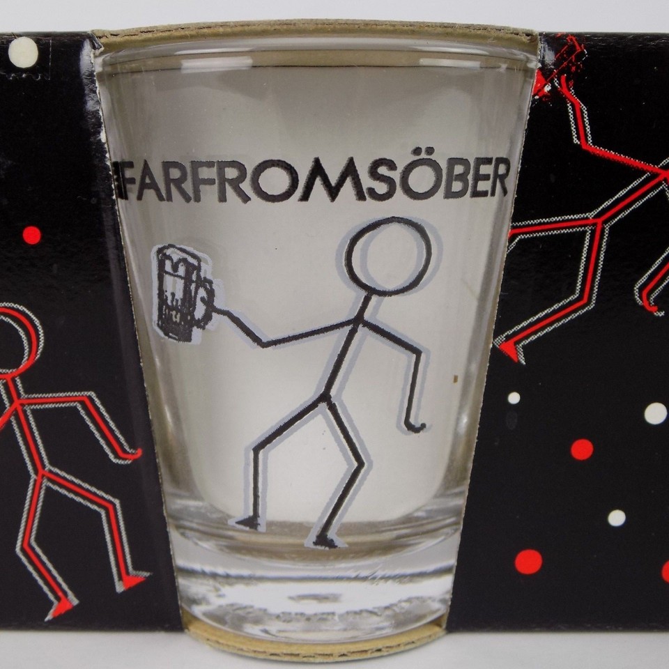 FARFROMSHOTS Shot Glass Set Original Gag Gift Bachelor Party Poop Sober ...