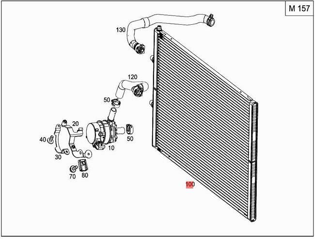 Genuine Water Cooler MERCEDES A197 C197 C218 R231 S212 W212 X218 ...