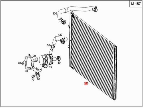 Genuine Water Cooler MERCEDES A197 C197 C218 R231 S212 W212 X218 ...