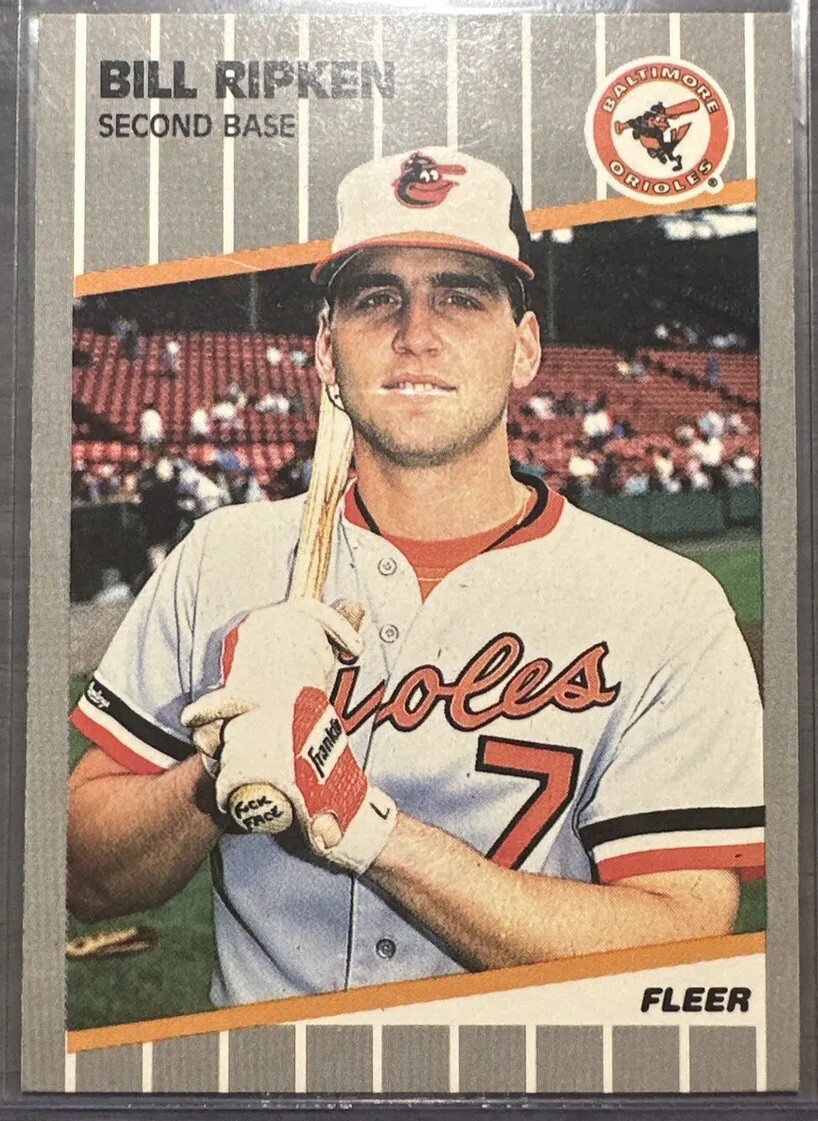 1989 Fleer Bill “Billy” Ripken Card #616 Baltimore Orioles “FF” Error ...