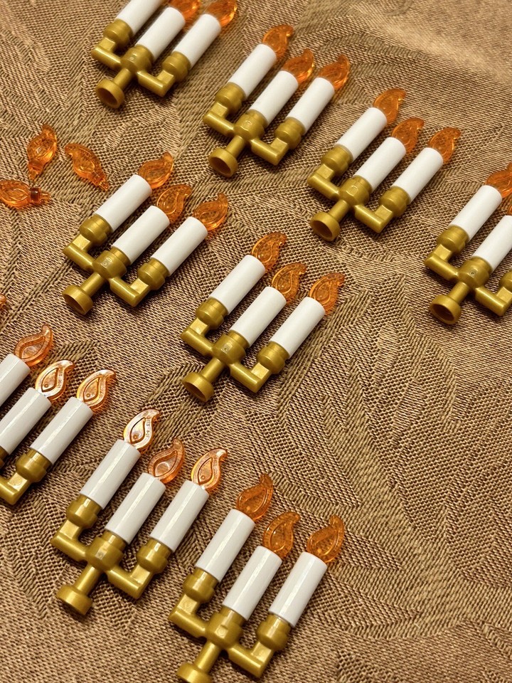 10 Lego Candles Flame Candlesticks + Candelabra - Kingdom Castles ...