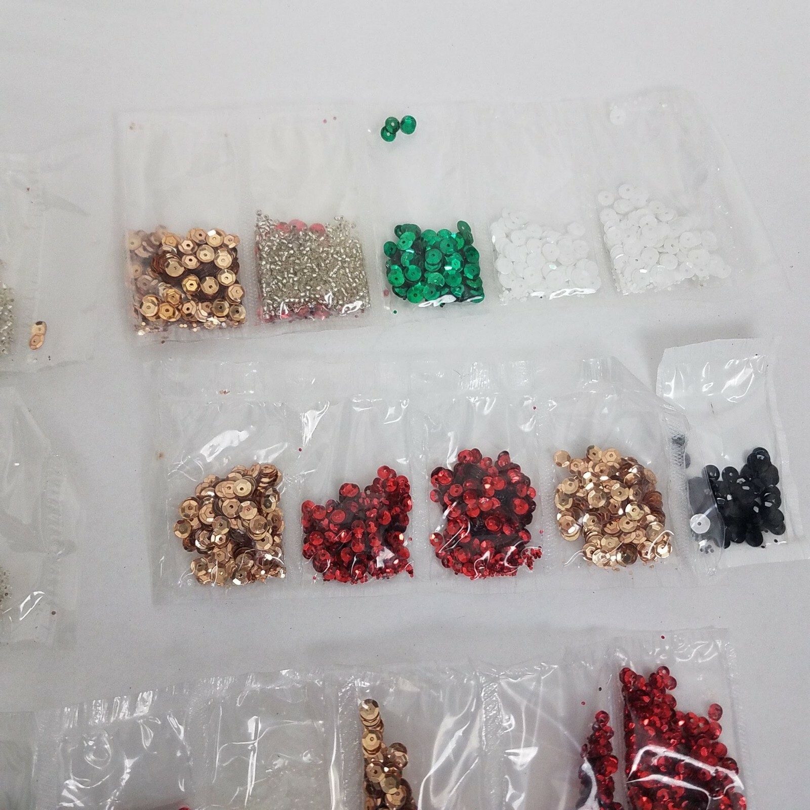 Lot of 50+ Vintage Sequin Packs Red Green Gold Black White Silver ...