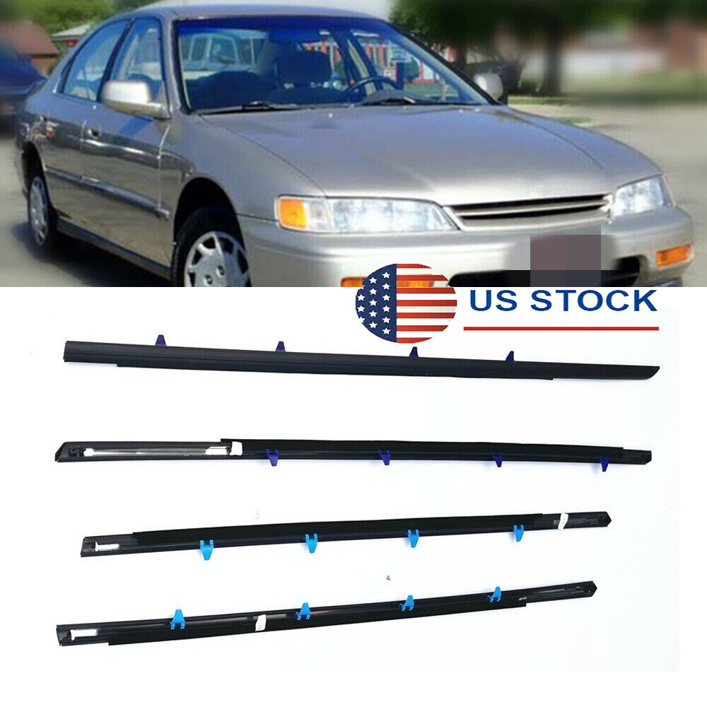 4x Window Weatherstrip Molding Trim 72410-SV4-A12 For Honda Accord 1994 ...