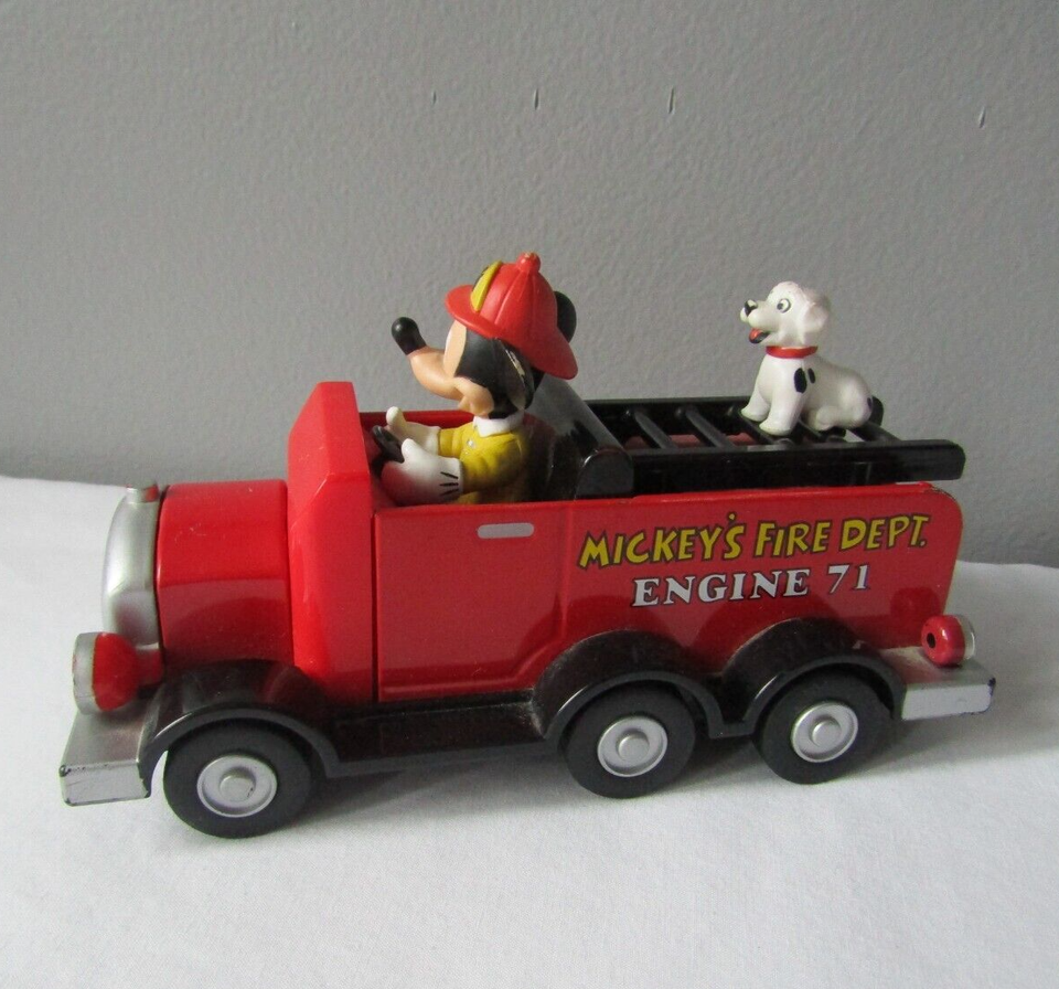 Disney Mickey's Fire Dept Department Engine 71 Pull Back Friction ...