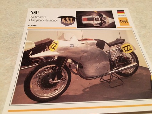 Moto NSU 250 Rennmax Campione Del Mondo 1954 Collezione Atlas Motorbike ...