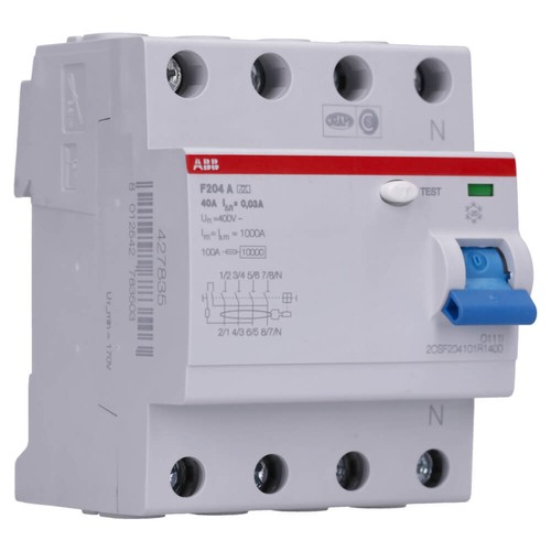 ABB FI-Schalter RCD Fehlerstrom Schutzschalter F204A-40/0,03 FI 40A ...